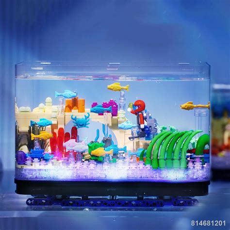 Tương Thích Với Lego Khối Xây Dựng Bể Cá Lắp Ráp Các Hạt Nhỏ Zhegao Thám Hiểm đại Dương Ngắm đại