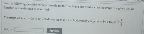 solved for the following exercise write a formula for the