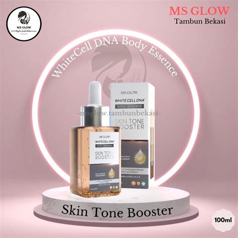 Jual Ms Glow Skin Tone Booster Whitecell Dna Body Essence Shopee Indonesia