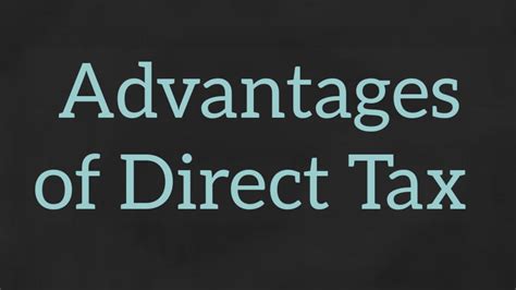Public Economics Advantages Of Direct Tax Youtube