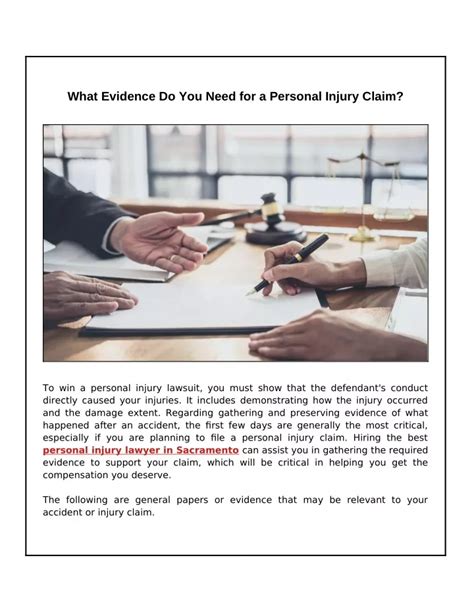 Ppt What Evidence Do You Need For A Personal Injury Claim Powerpoint