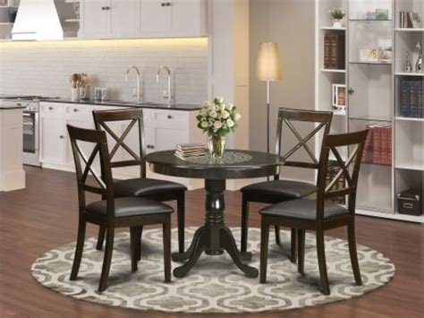 Anbo5 Cap Lc 5 Pc Nook Dining Set Table Plus 4 Chairs For Dining Room
