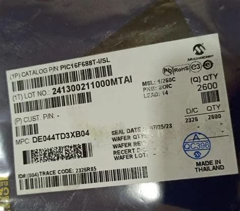 Pic16f688 I Sl At Rs 80 Piece Programmable Interface Controller In Mumbai ID 2853339917773