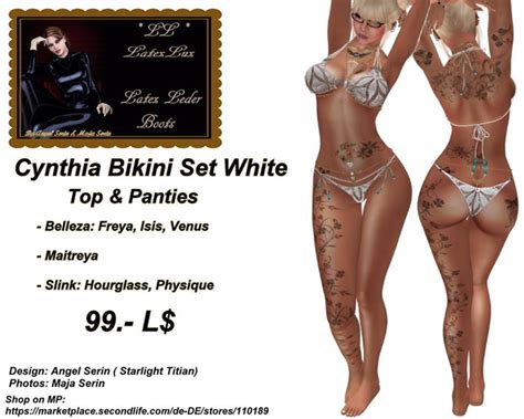 Second Life Marketplace Cynthia Bikini Set White