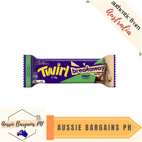 Cadbury Twirl Breakaway Wafer Mint Chocolate Bar 32g Bb 52022