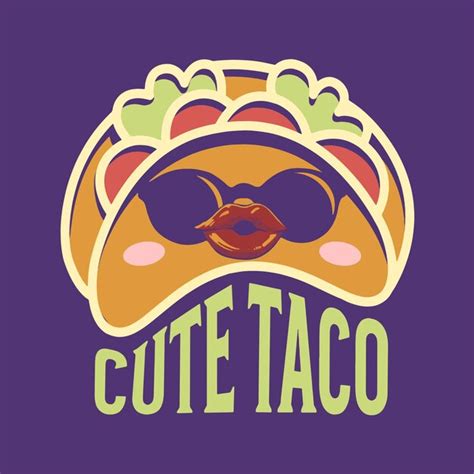 Premium Vector Cute Taco Colorful Vector Art Illustration Icon And