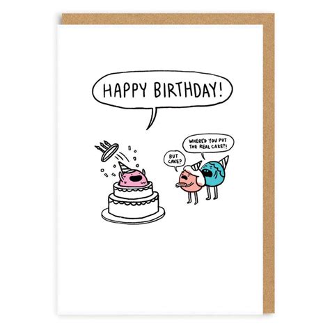 Fake Cake Birthday Card Ohh Deer Outer Layer