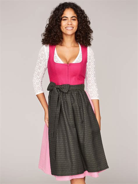 Pinkes Dirndl Mit Leinen Mieder LIMBERRY