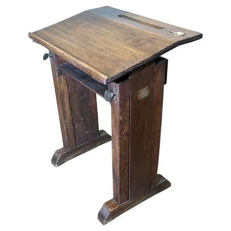 French Adjustable Clerks Desk Restaurant Station Greeter In Antique Desks