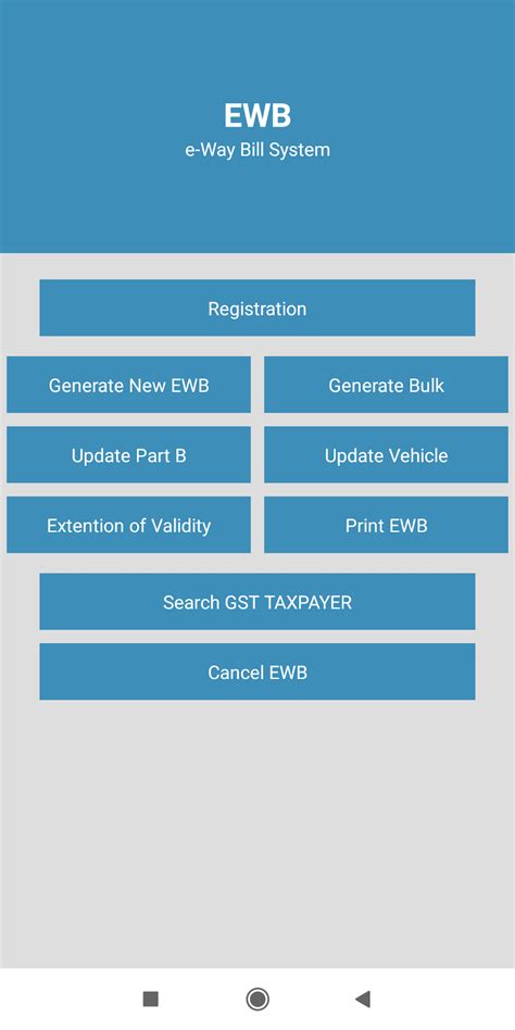 Android I In Gst E Way Bill System Ndir