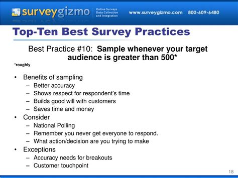 Ppt Top Ten Survey Best Practices Webinar Powerpoint Presentation