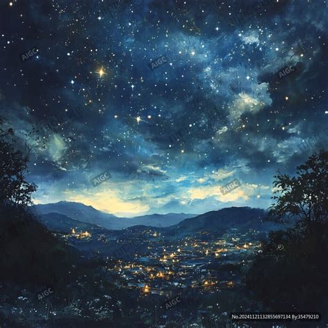 Ai创作图梦幻夜景插画 梦幻夜晚立体画 星夜油画 星河梦境装饰画 唯美星雨 夜景油画 星月河幻想插画 新海诚动漫风装饰画 流星雨装饰画 意境图片星月山川挂图 夜景装饰画 风景厚涂 梦幻夜景素材
