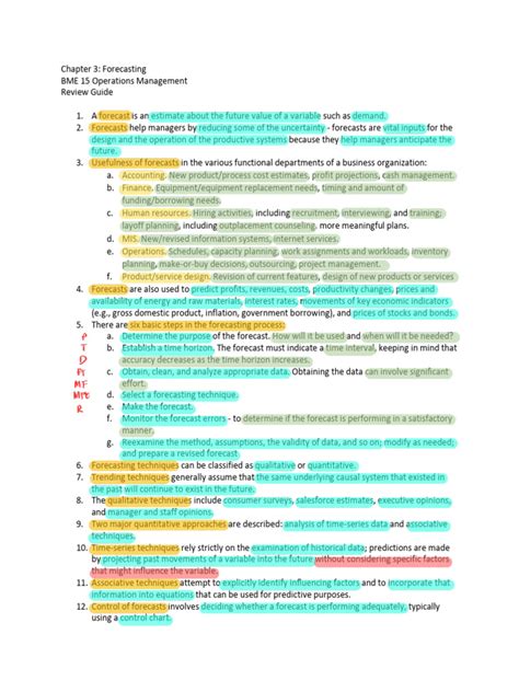 Chapter 3 Forecasting Pdf