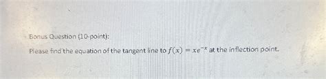 Solved Bonus Question 10 Point Please Find The Equation Of Chegg