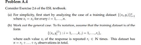 Solved Consider Exercise Of The ESL Textbook A For Chegg Com