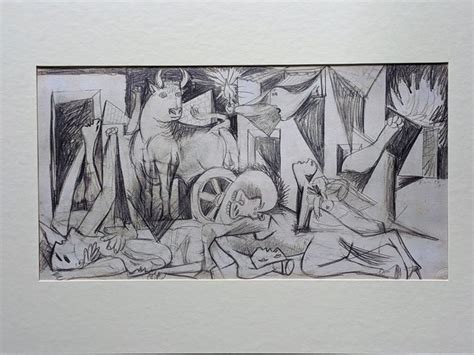 Pablo Picasso Preparatory Sketch For Guernica I Lithograph 1930s For
