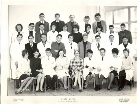 Photo de classe Terminale Math Elem de 1964 Lycée Stéphane Mallarmé