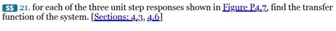 Solved For Each Of The Three Unit Step Responses Shown In