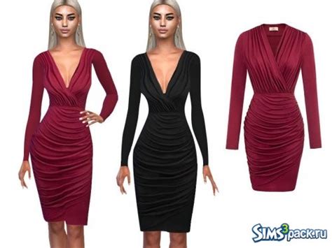 Скачать платье Long Sleeve Formal от Saliwa для Симс 4
