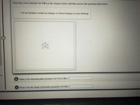 Solved Draw The Lewis Structure For Cif 5 In The Window