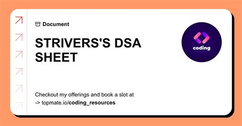 Striverss Dsa Sheet With Coding Resources