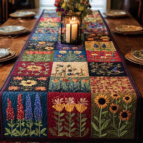 Rustic Bloom Quilted Table Runner Ncu0nvh893 Quiltnest