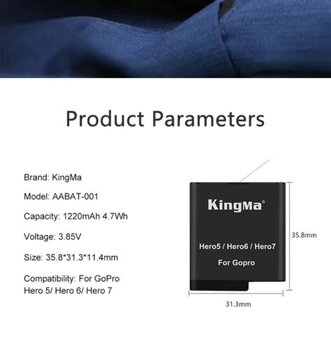 KingMa Hero 5 6 7 Rechargeable Lithium Ion Battery And USB Charger Lazada