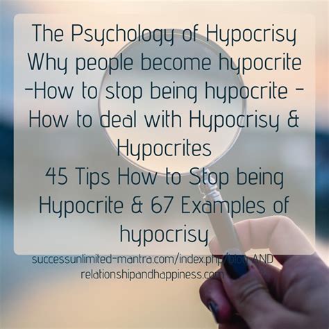 Success Unlimited Mantra Blog Tips How To Stop Being Hypocrite Examples Of Hypocrisy