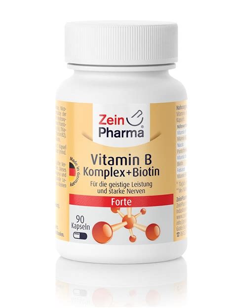 Vitamin B Komplex Biotin Forte 90 Kapseln Von ZeinPharma Kaufen