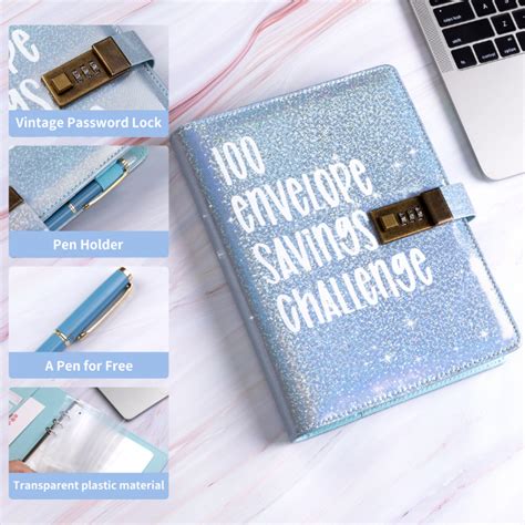 100 envelope challenge binder couple challenge event notepad savings