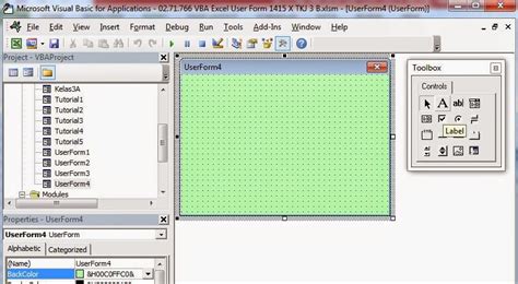 Komunitas Software Mengelola Userform Dalam Editor Vba Excel