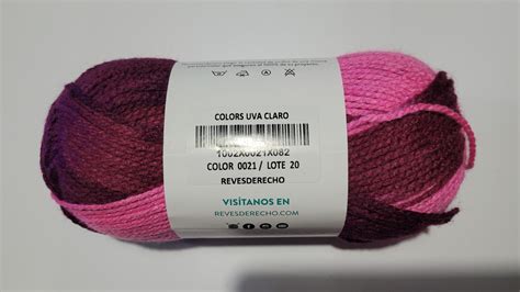 Lana Matificada Uva Claro Revesderecho Colors Bazar Monik