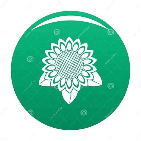 Verde Do Vetor Do ícone Da Folha Do Girassol Ilustração Do Vetor
