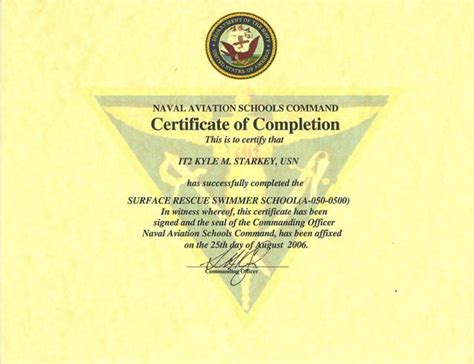 Sar Certificate Kyle Starkey Ppt