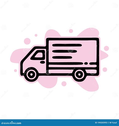 Icono De Camión De Entrega Aislado En Fondo Blanco De La Colección De