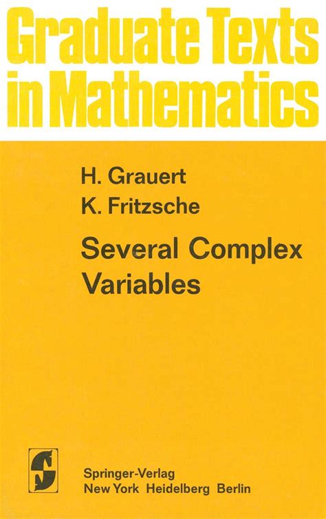 Several Complex Variables 1976 Thinkingout