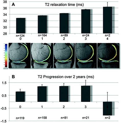 A Adjusted Mean ± Sem Baseline Global T2 Relaxation Times Msec For Download Scientific