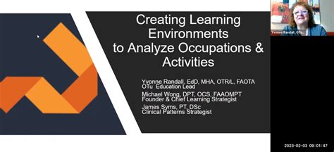 Creating Learning Environments To Analyze Occupations App Clinical Pattern Recognition