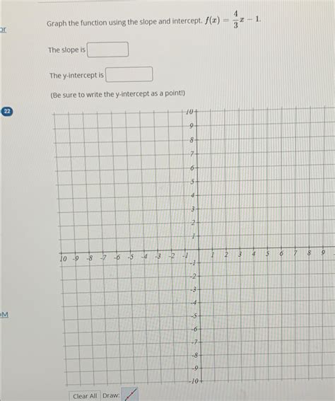 Solved Graph The Function Using The Slope And Intercept Chegg