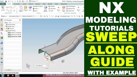 Siemens Nx 12 Cad Cam Tutorial Nx Sweep Along Guide Nx Tutorial