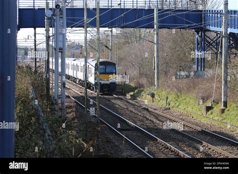 Class 321 Emu On The Great Eastern Mainline Near Witham Station Stock