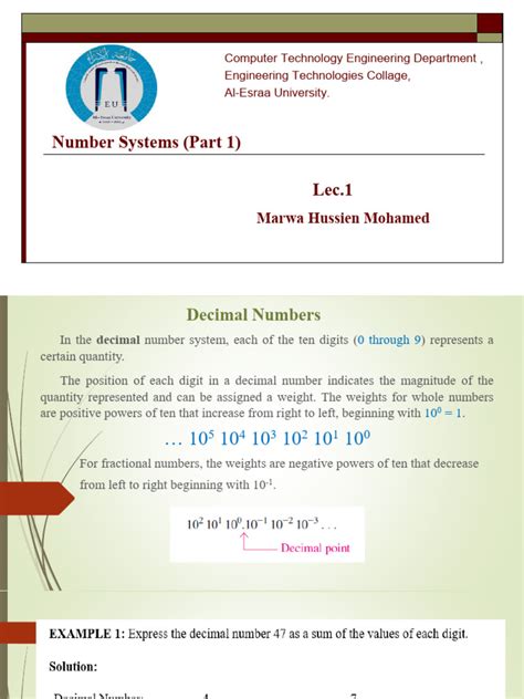 Lecture 1 1 Pdf Multiplication Decimal