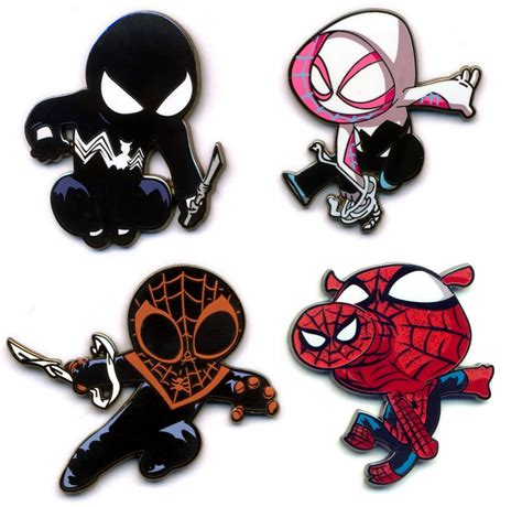 27238 Spider Verse Pin Set Sdcc 2019 Marvel Skottie Young Misc