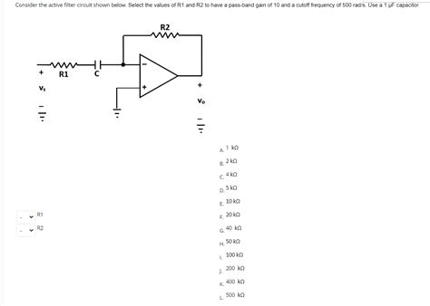 Solved Consider The Active Filter Circuit Shown Below Chegg Com