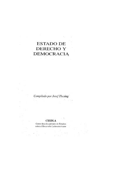 Pdf Elementos Del Estado De Derecho El Principio De Legalidad En