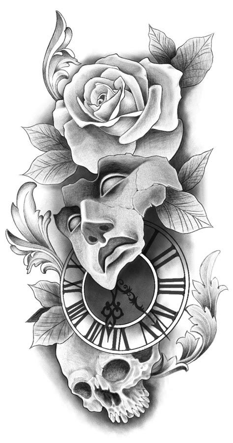 Sketch Half Sleeve Forearm Tattoo Drawings