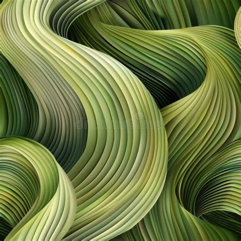 Abstract Green Wavy Pattern Background For Design Inspiration Stock