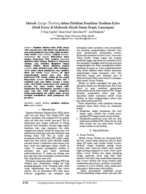 Metode Design Thinking Dalam Pelatihan P Pdf