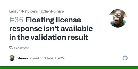 Floating License Response Isnt Available In The Validation Result