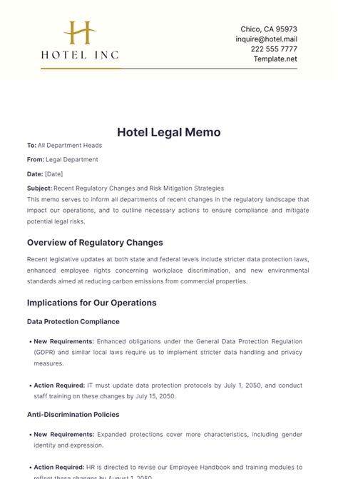 Free Legal Memo Templates To Edit Online And Print